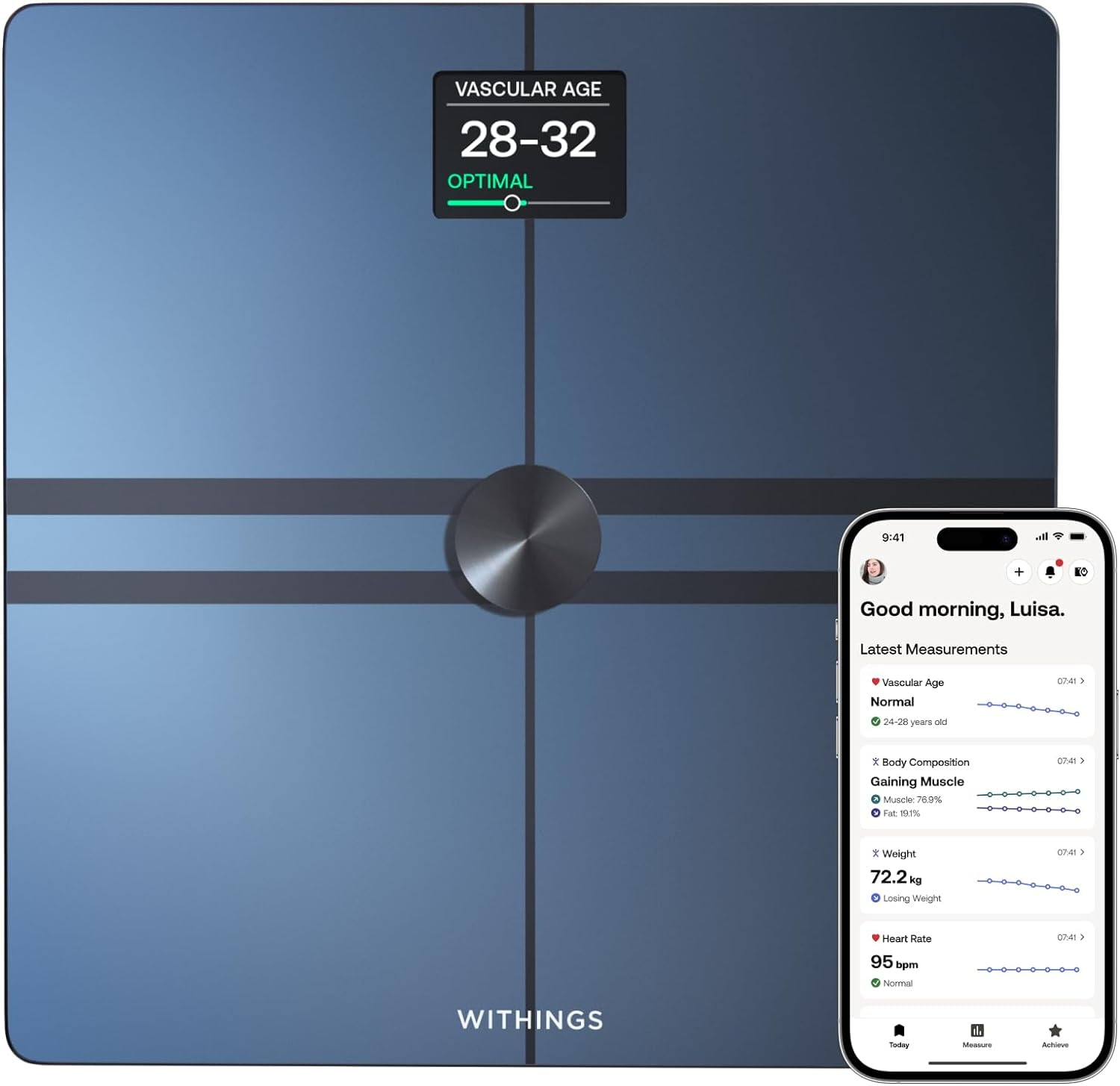 WITHINGS Body Comp - Scale for Body Weight and Complete Body Analysis ...