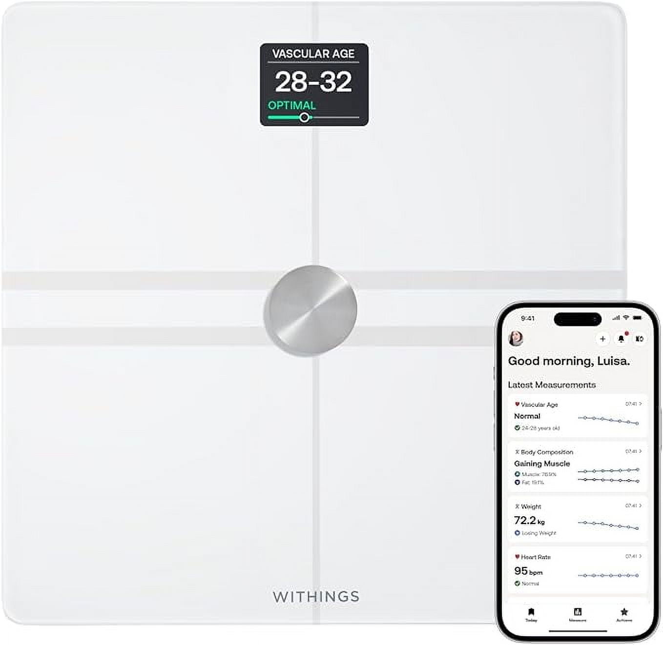 WITHINGS Body Comp - Scale for Body Weight and Complete Body Analysis ...