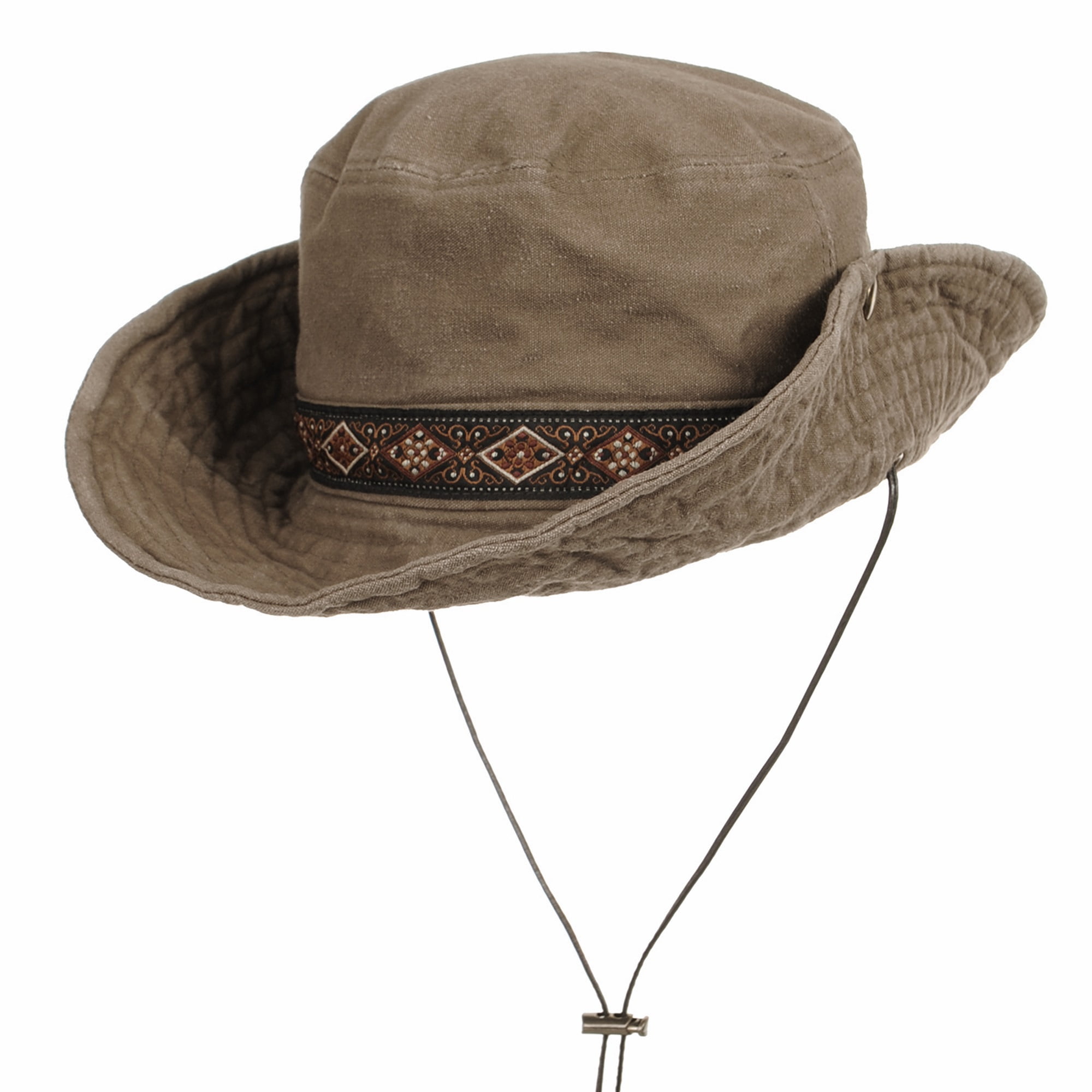 WITHMOONS Boonie Bush Hat Aztec Pattern Wide Brim Side Snap KR8752 ...