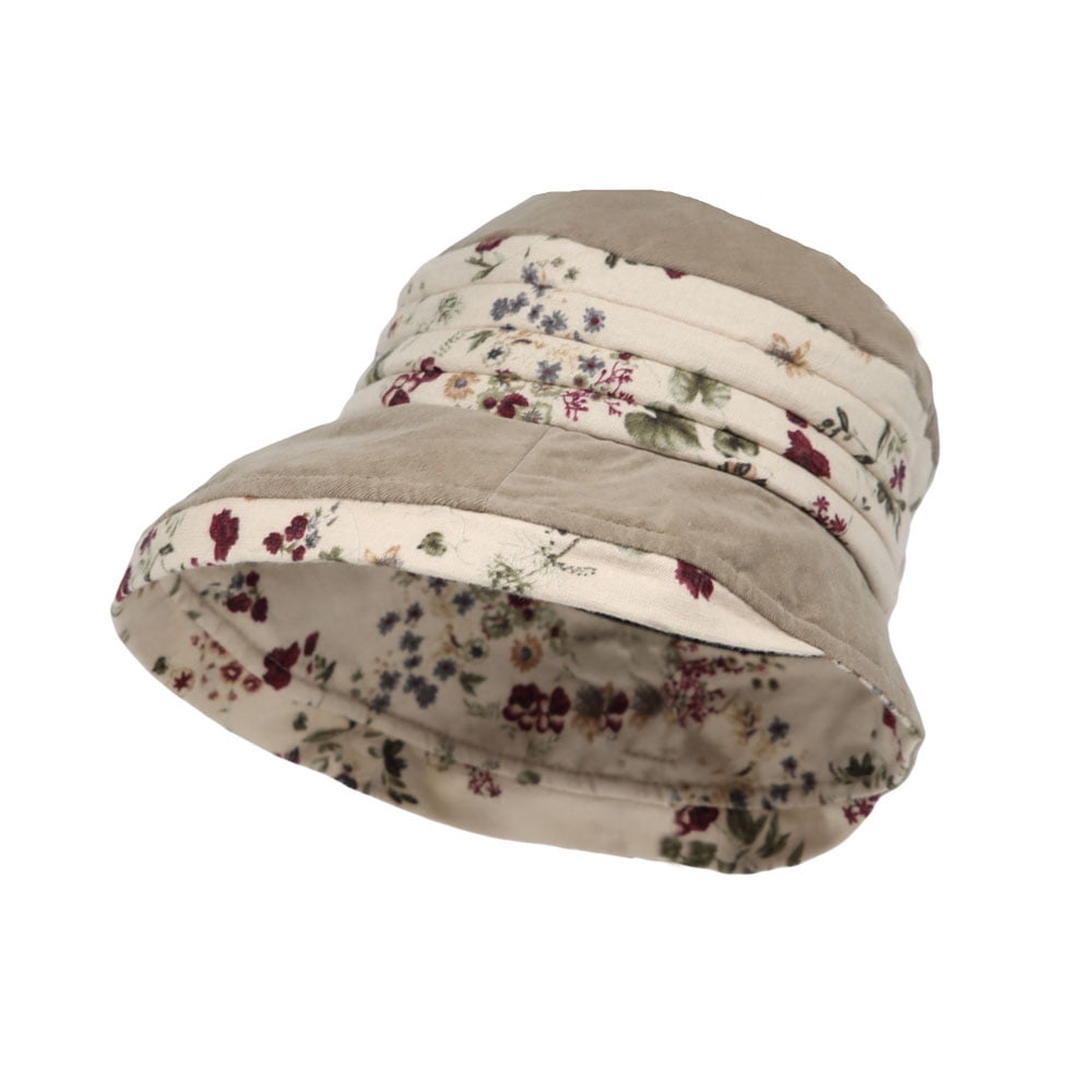 WITHMOONS Bucket Hat Packable Floral Fall Winter Women Lady Cap Bucket ...