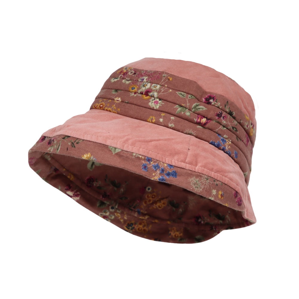 WITHMOONS Bucket Hat Packable Floral Fall Winter Women Lady Cap Bucket ...