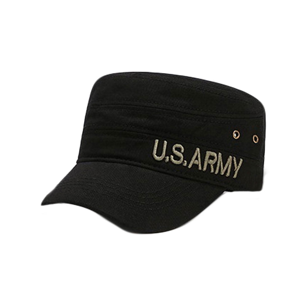 WITHMOONS Cadet Cap Military Army Hat Army Style Flat Top Cap ...