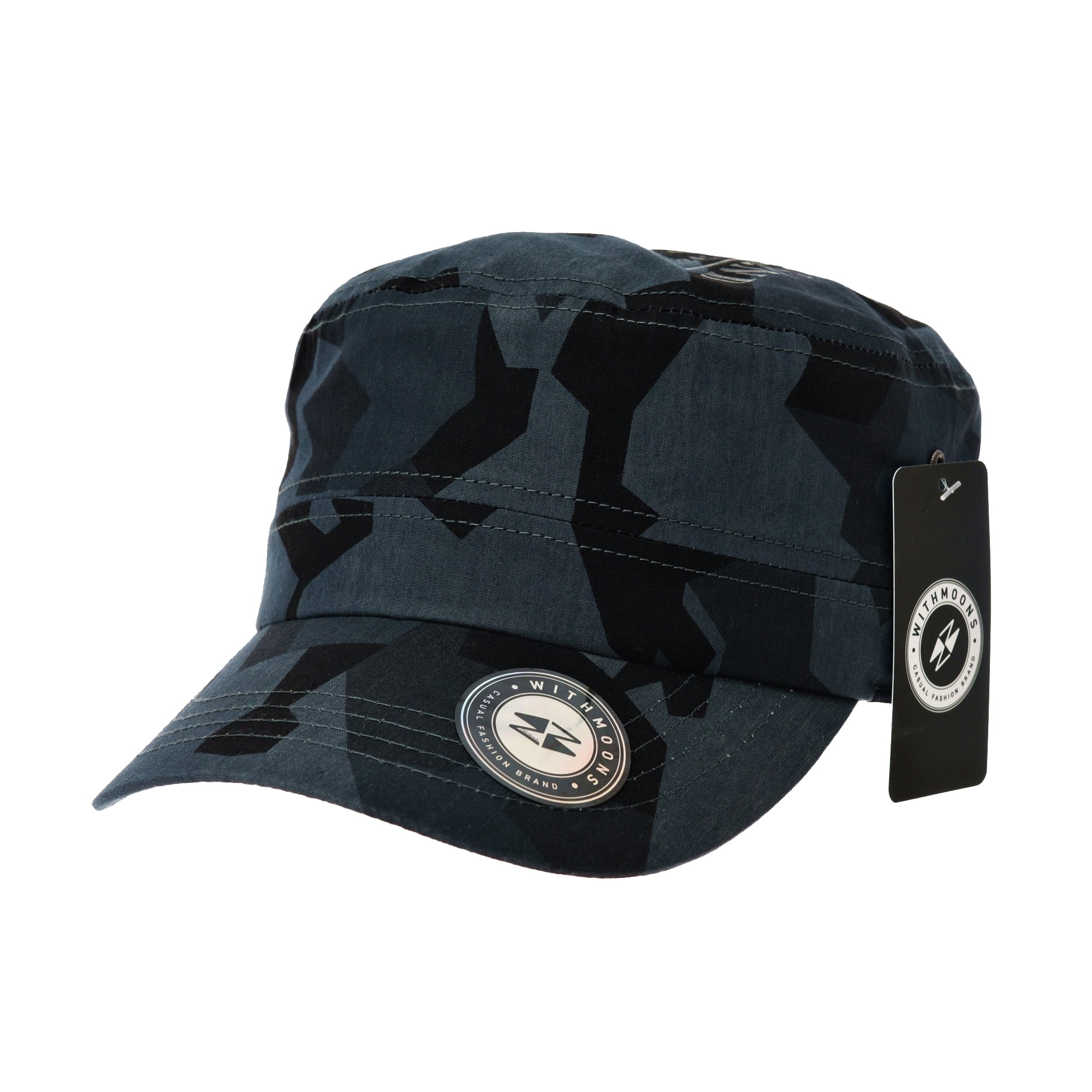 WITHMOONS Cadet Cap Military Camouflage Pattern Star Embroidery Cotton ...