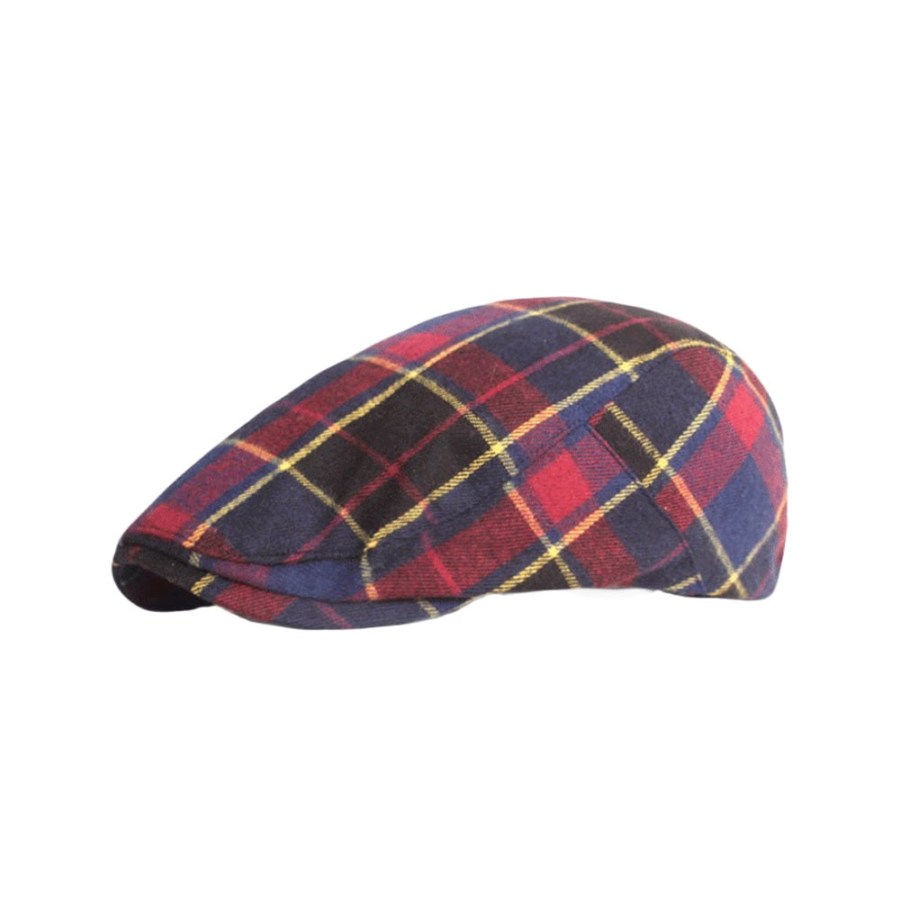 WITHMOONS Check Newsboy Hat Cotton Ivy Cap Gatsby Cabbie Driving ...