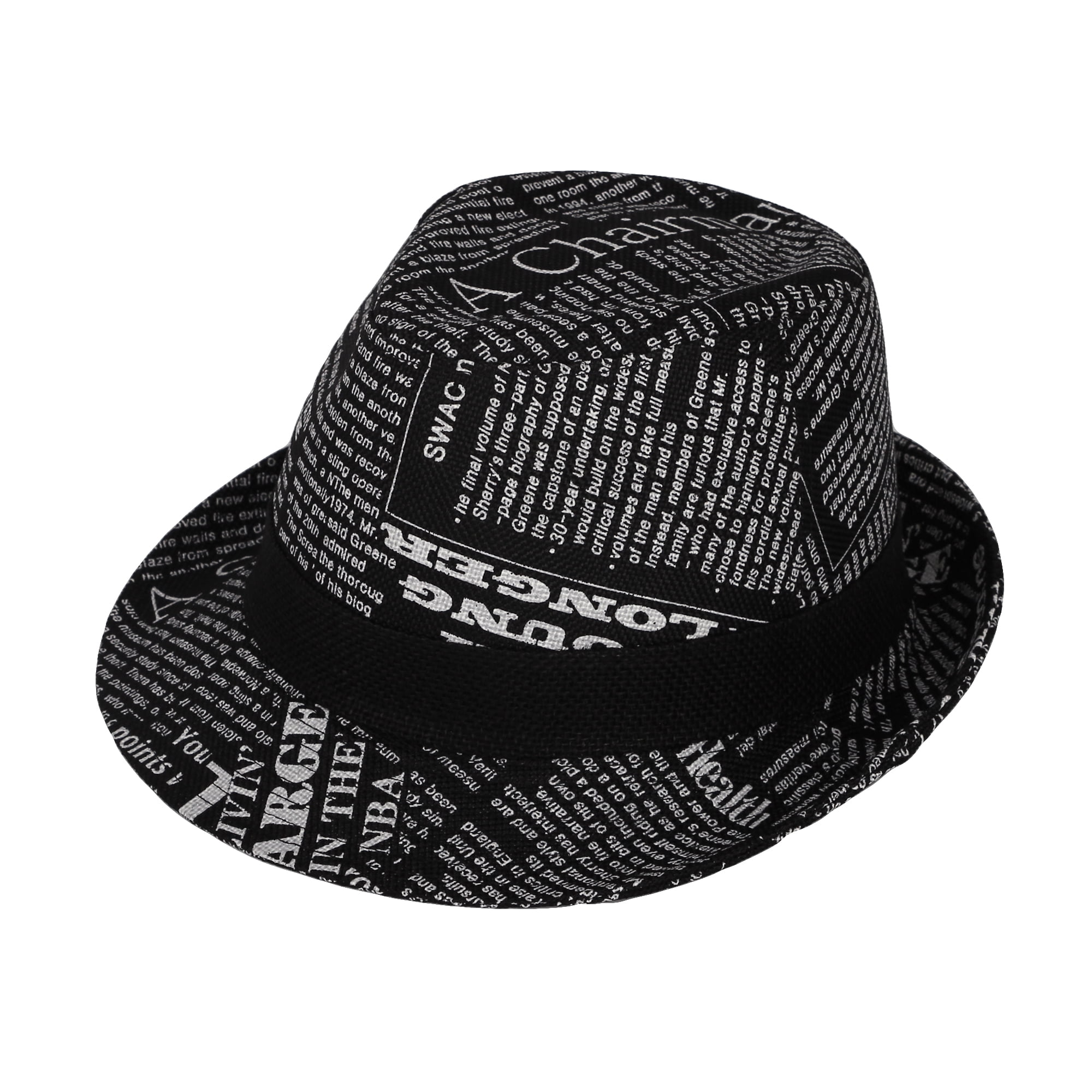 WITHMOONS Cotton Fedora Hat Cool Structured Gangster Trilby Band ...