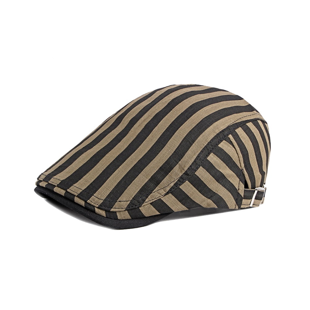 WITHMOONS Cotton Striped Ivy Newsboy Cap Cabbie Gatsby Golf Beret Hat ...
