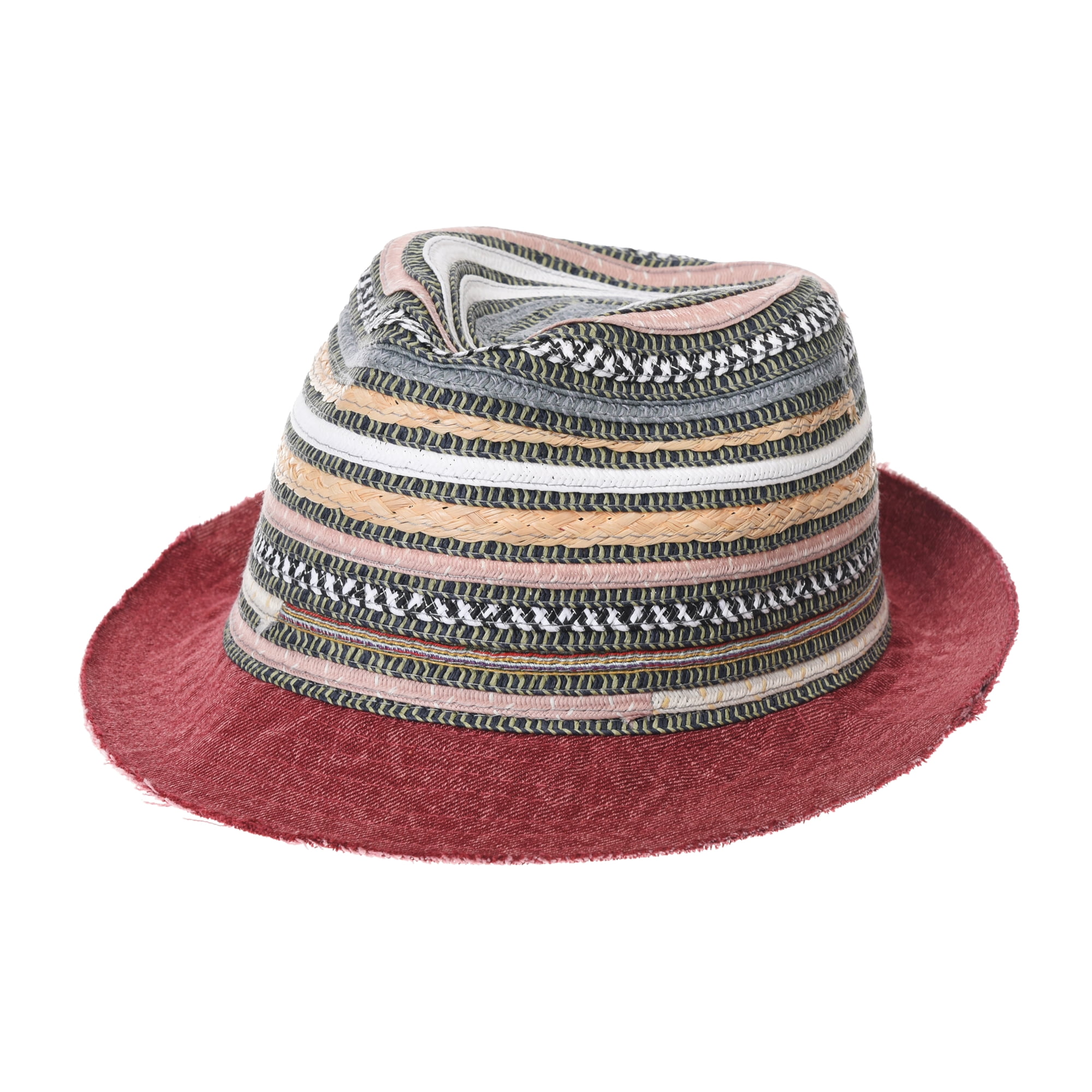 WITHMOONS Fedora Hat Summer Cool Aztec Pattern Paperstraw Trilby For ...