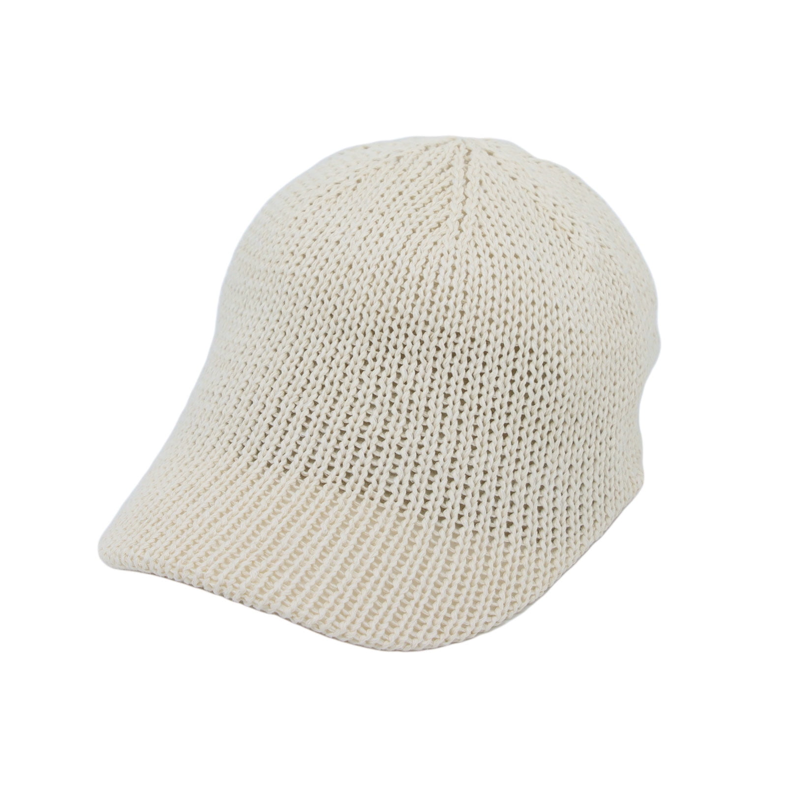 WITHMOONS Paperstraw Summer Cool Hat Cotton Mesh Ballcap JD11325 (Ivory ...