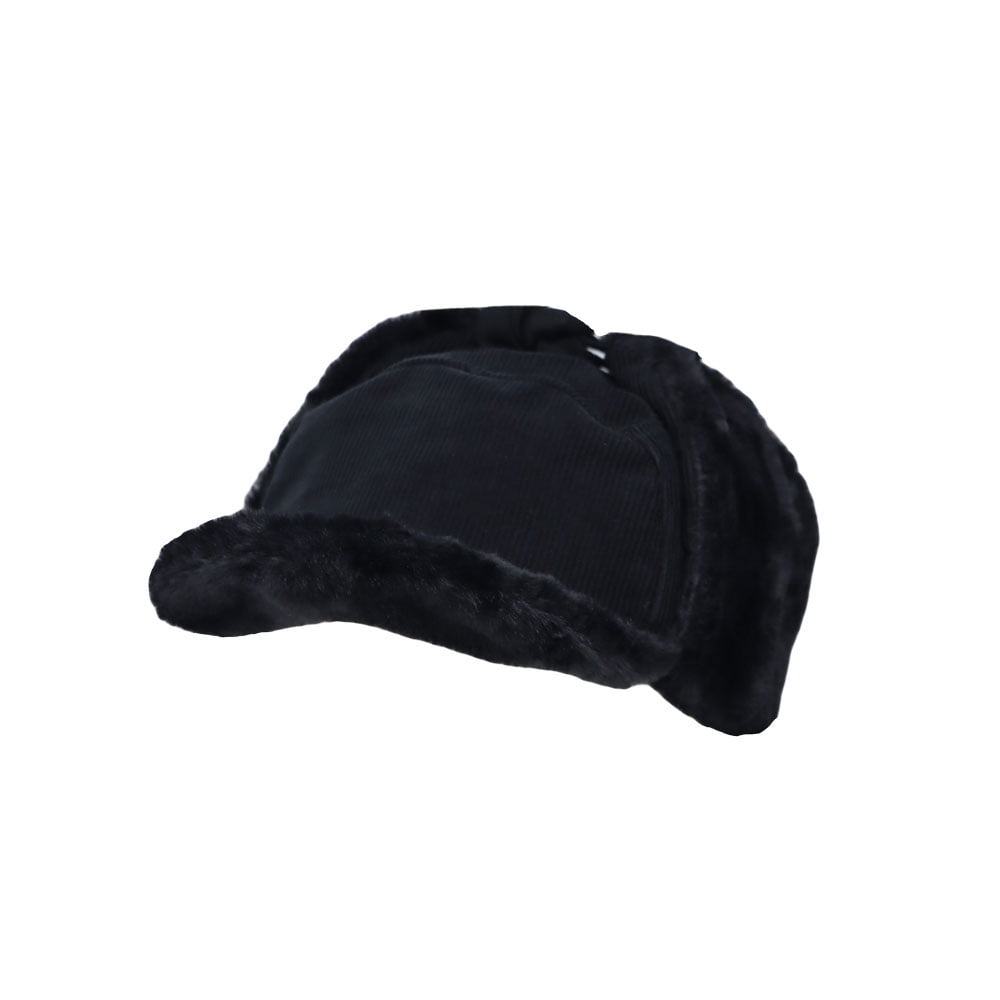 WITHMOONS Winter Corduroy Earflap Baseball Cap Fleece Trapper Hunting ...