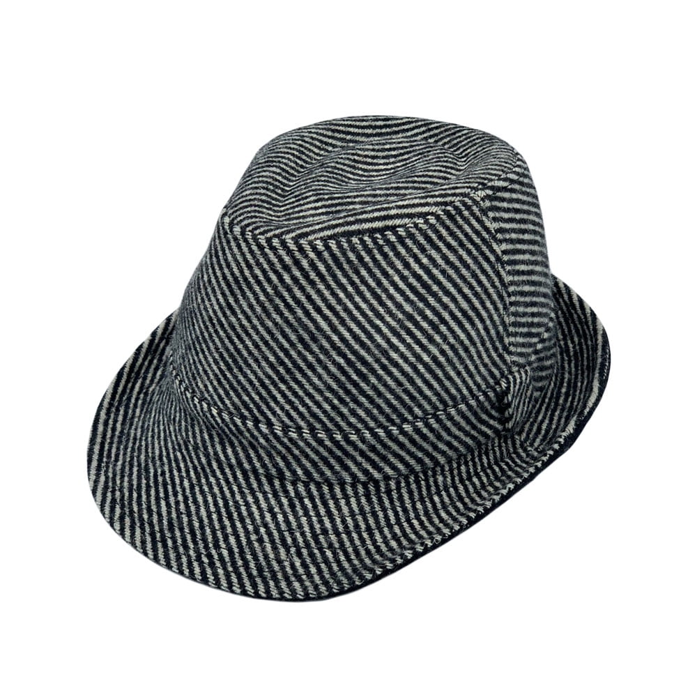 WITHMOONS Wool Striped Fedora Hat - Classy Manhattan Trilby Winter ...