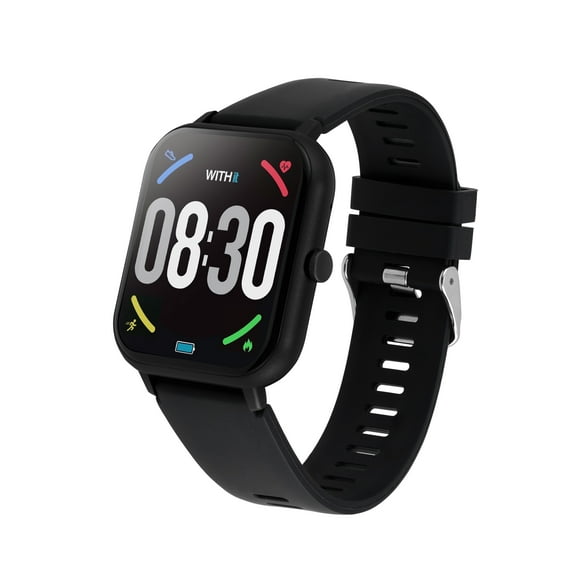 WITHit EXA Series Touch Screen Smartwatch with Black Silicone Band and ...