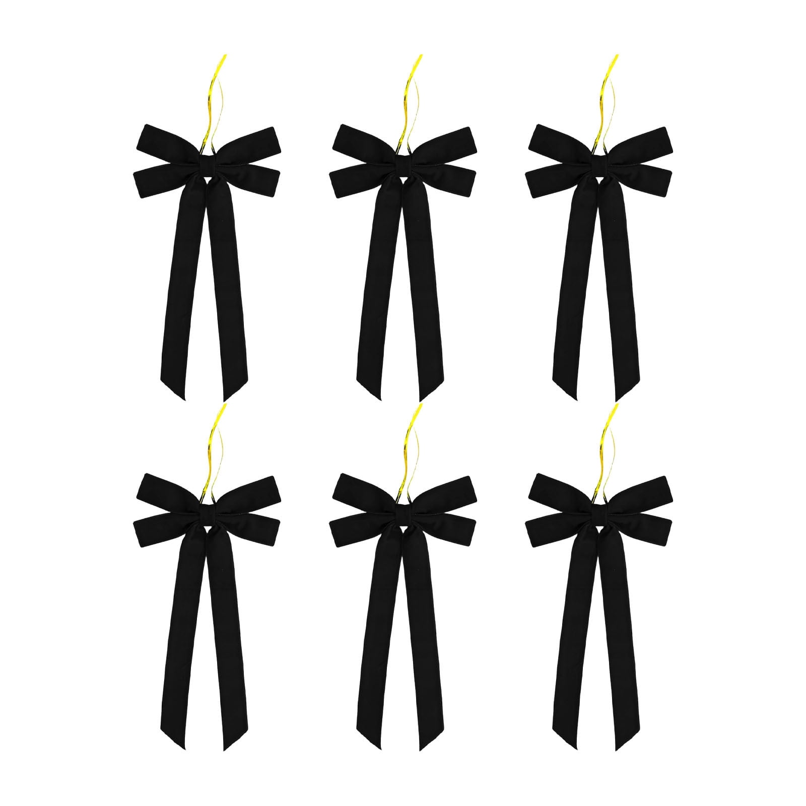 WITYUKE Elegant Velvet Christmas Bow Ornaments, 6 Piece Red Holiday ...