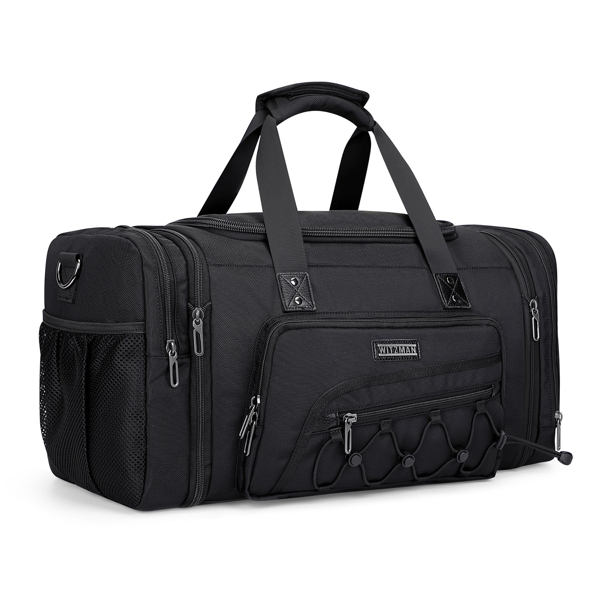 WITZMAN Duffle Bag for Men Nylon Large Gym Weekender Bag with Shoe ...