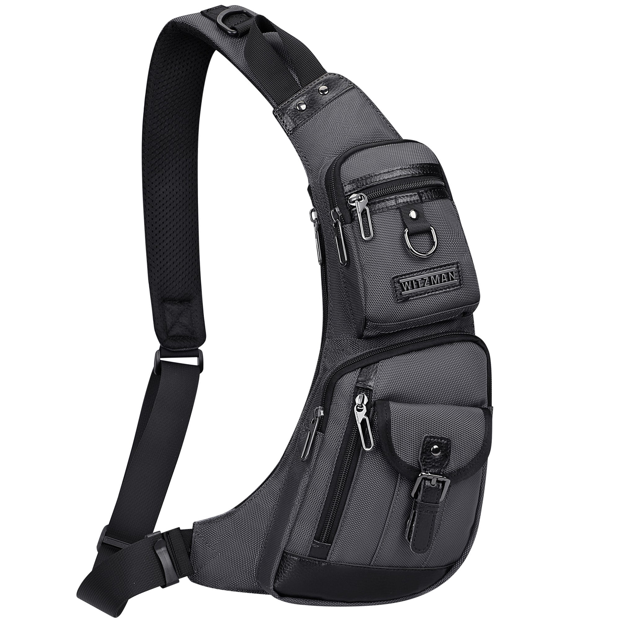 WITZMAN Sling Bag for Men Crossbody Bag Travel Sling Backpack Slim ...