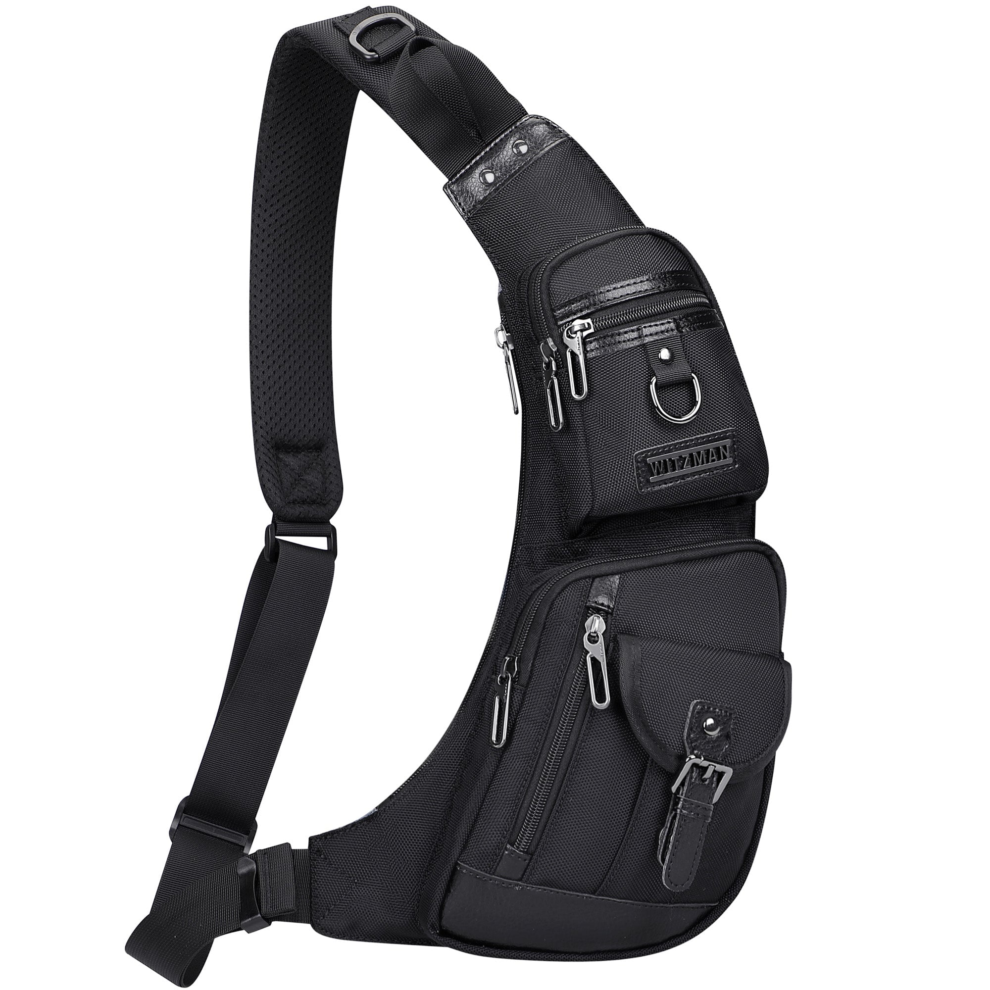 WITZMAN Sling Bag for Men Crossbody Bag Travel Sling Backpack Slim ...