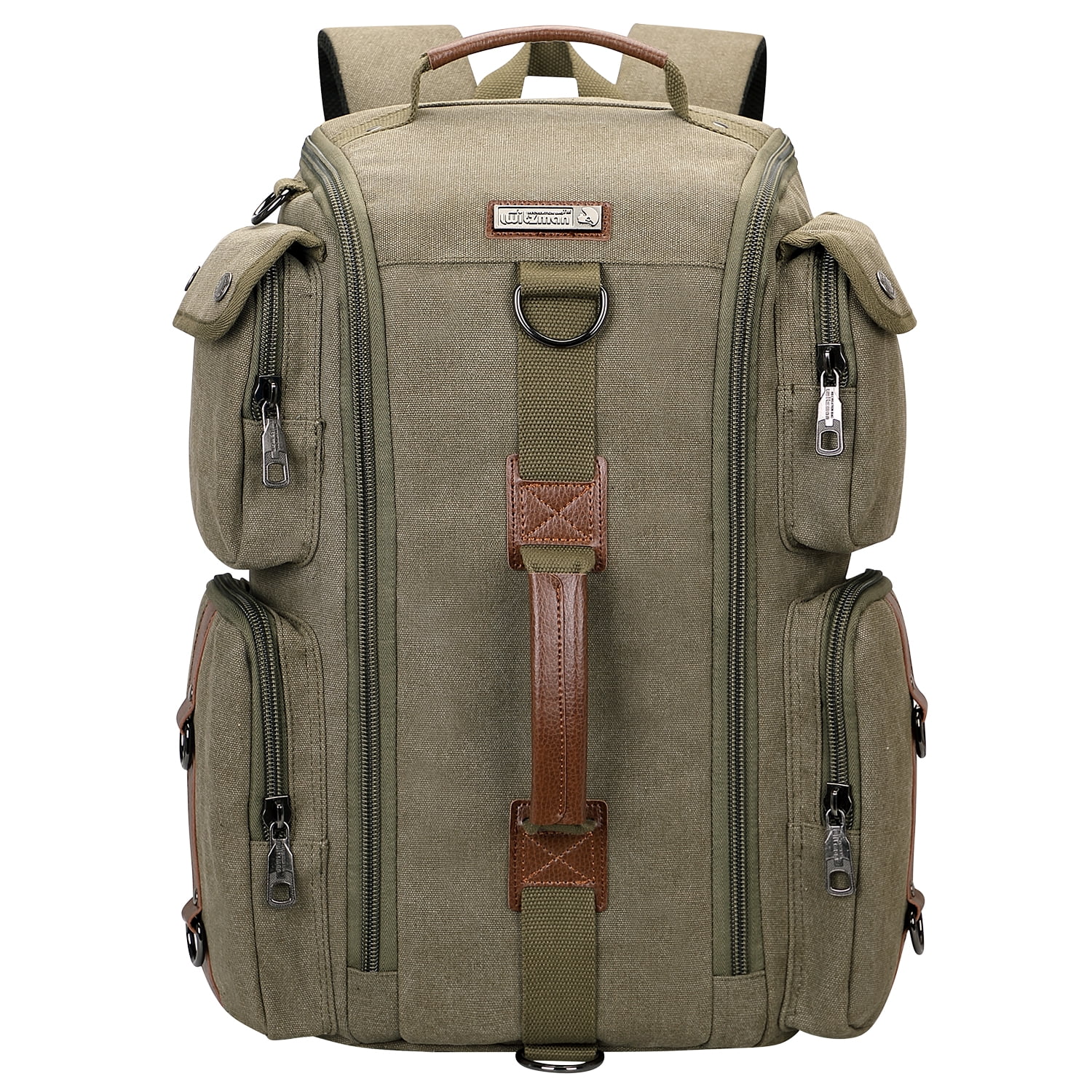WITZMAN Travel Backpack for Men Carry On Canvas Backpack Luggage ...