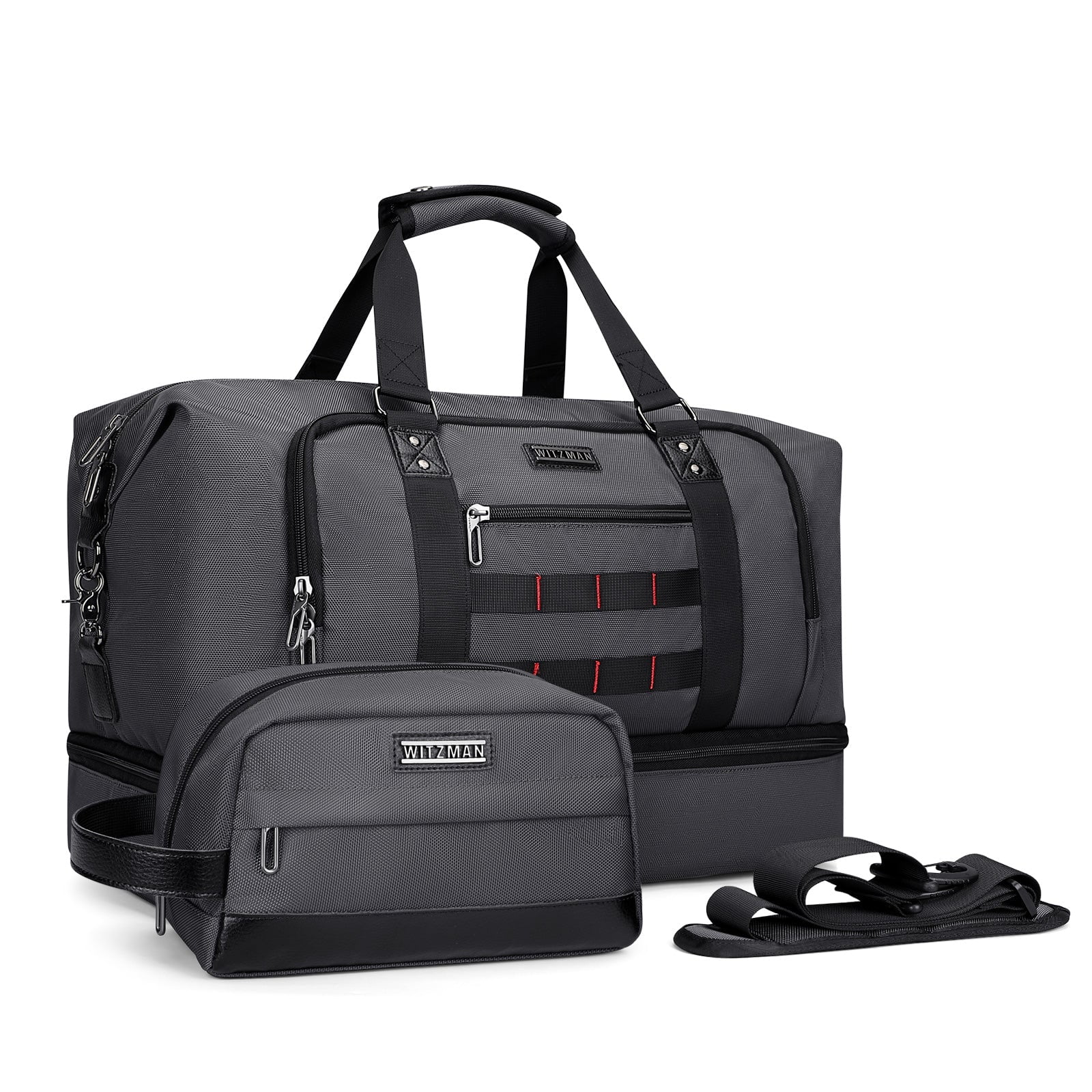 WITZMAN Travel Duffle Bags for Men Weekender Bags with Toiletry Bag ...