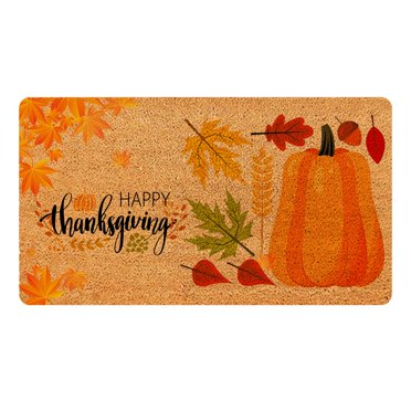 UUWENDA Welcome Mat For The Front Door Cute Pumpkin Printed Nice For Festive Decor Household ...