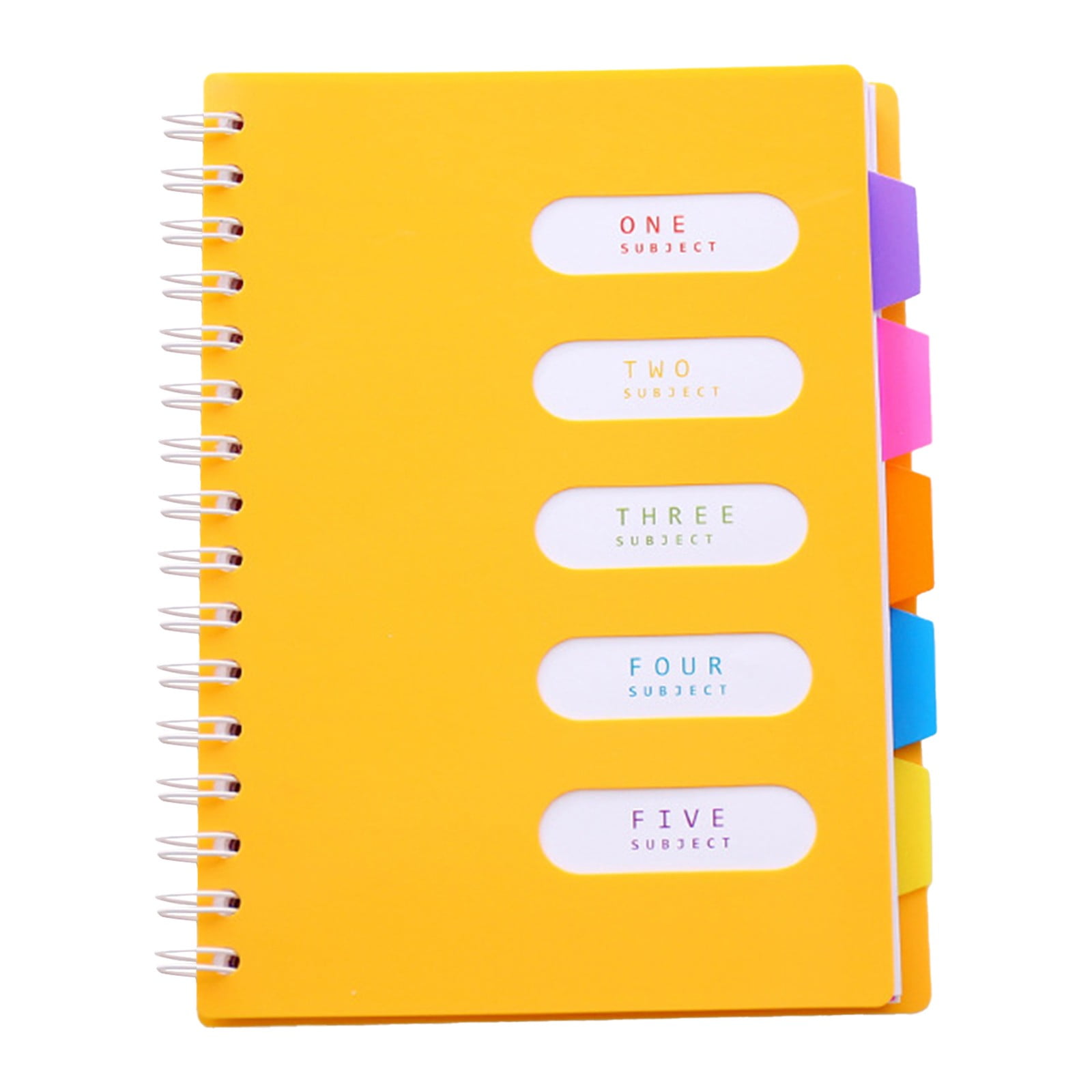 WIURAY Penpencil 5 Subject Notebook Large Notebook With Dividers ...