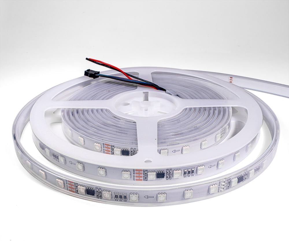 WIXUER® 33FT 10meters TM1934 24V 60 LEDs/m Dual Signal Pixel Dream ...