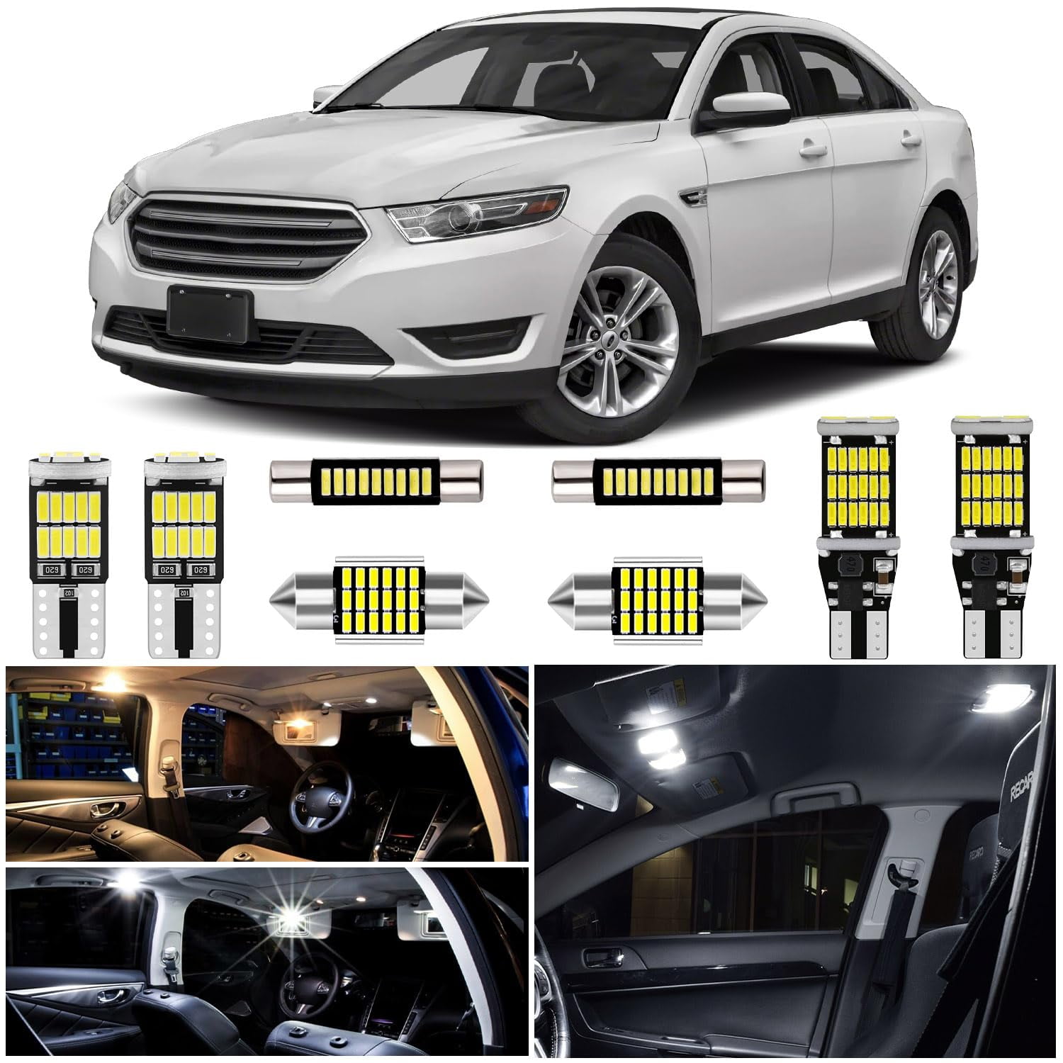 WIYBYDM Interior LED Lights DHF10 Kit for Ford Taurus 2010 2011 2012 ...