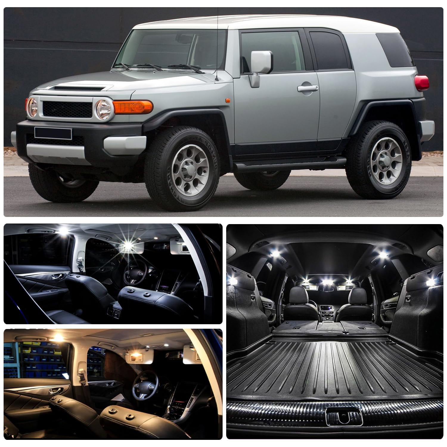 WIYBYDM White Interior LED CM31 Lights Kit for Toyota FJ Cruiser 2007 ...