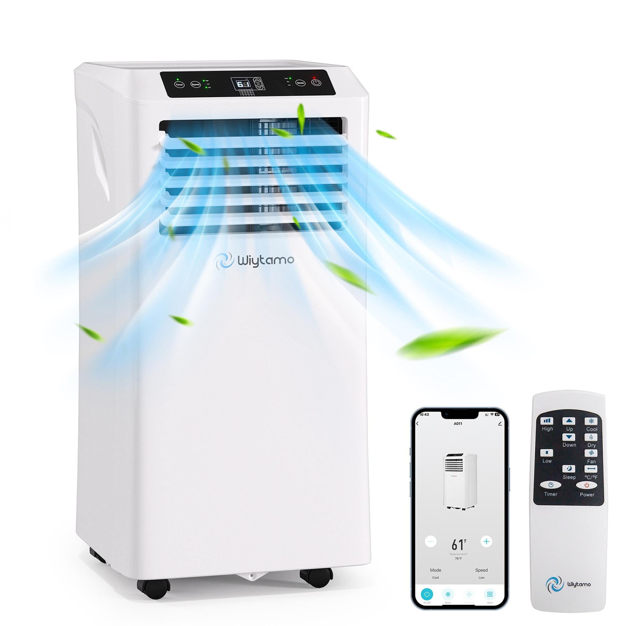 WIYTAMO 10000 BTU Portable Air Conditioner, WIFI Controlled, Ideal for Small Quiet Room ...