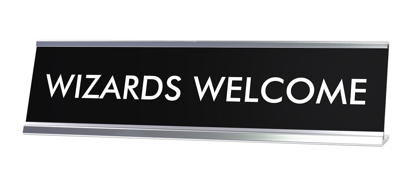 WIZARDS WELCOME Novelty Desk Sign - Walmart.com
