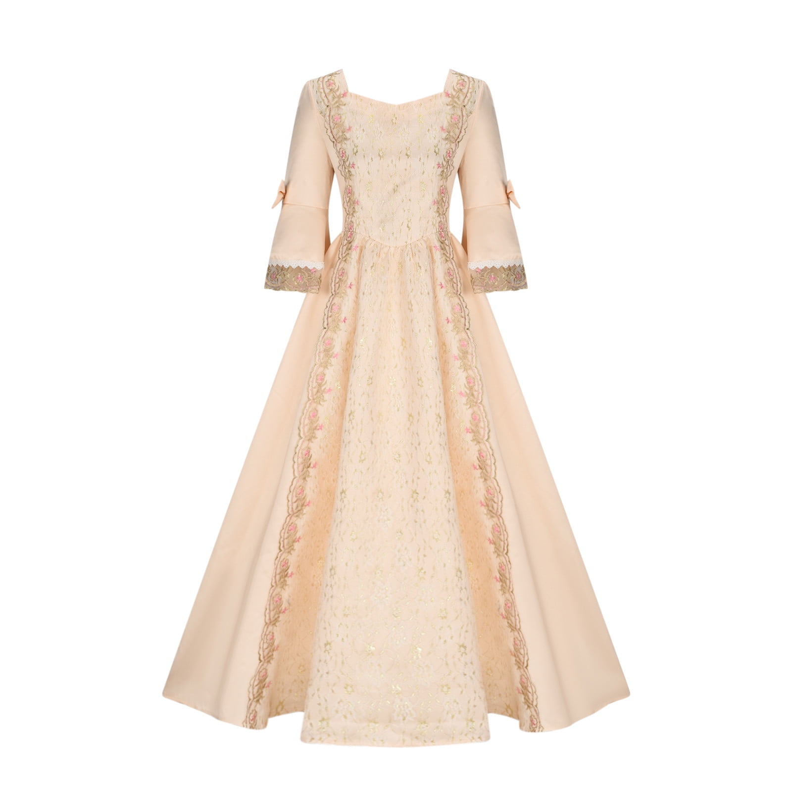 WIZUTIZ Beach Dress Plus Size Women鈥榮 Retro Evening Performance Costume ...