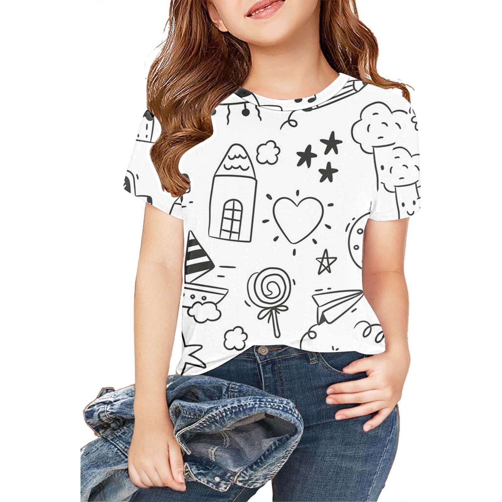 WIZUTIZ Crop Tops for Girls 10-12 Tunics Blouse Floral Print Cute ...