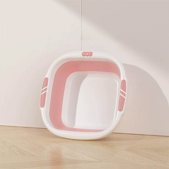 WIZUTIZ Pink Collapsible Wash Basin Foldable Plastic Dish Pan for ...