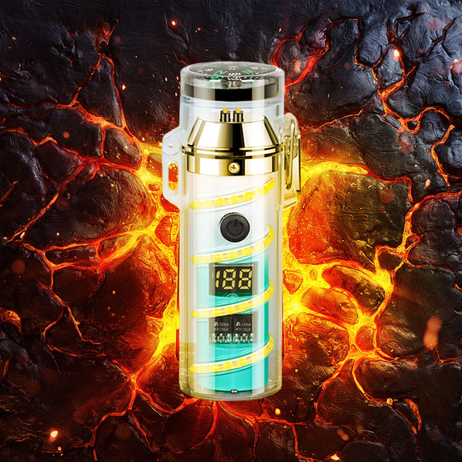 WIZUTIZ Rechargeable Lighters Dual Arc USB Electronic Torch Lighter ...