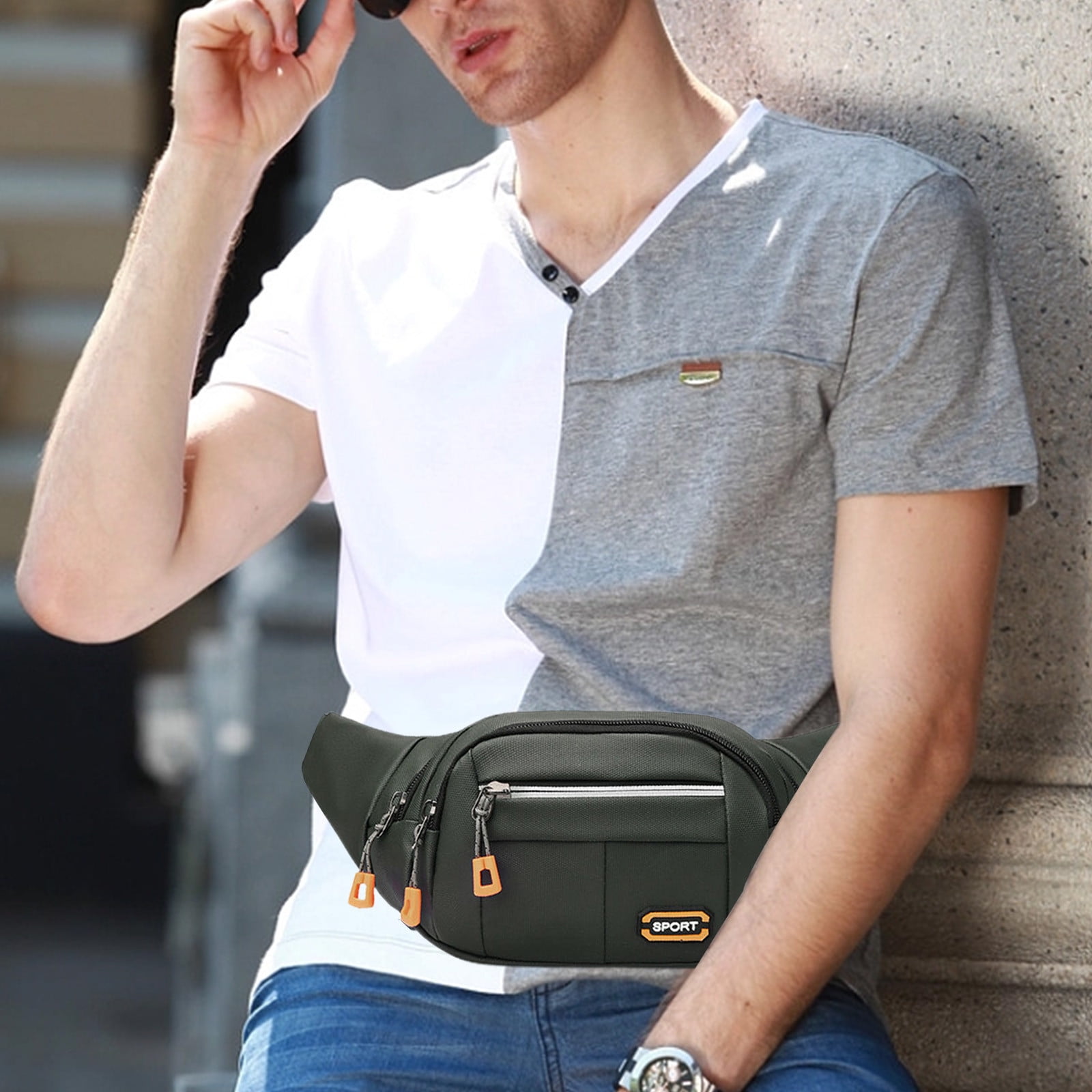 WIZUTIZ Sling Bag for Men Running Chest Bag for Men Mini Crossbody Bags ...