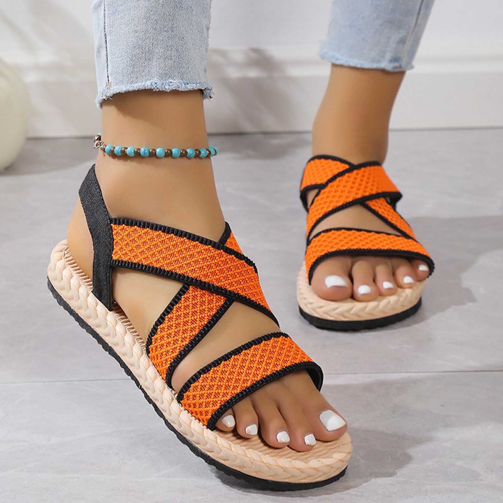 WIZUTIZ Womens Beach Sandals Flat Sandals Sandals Women Vintage ...