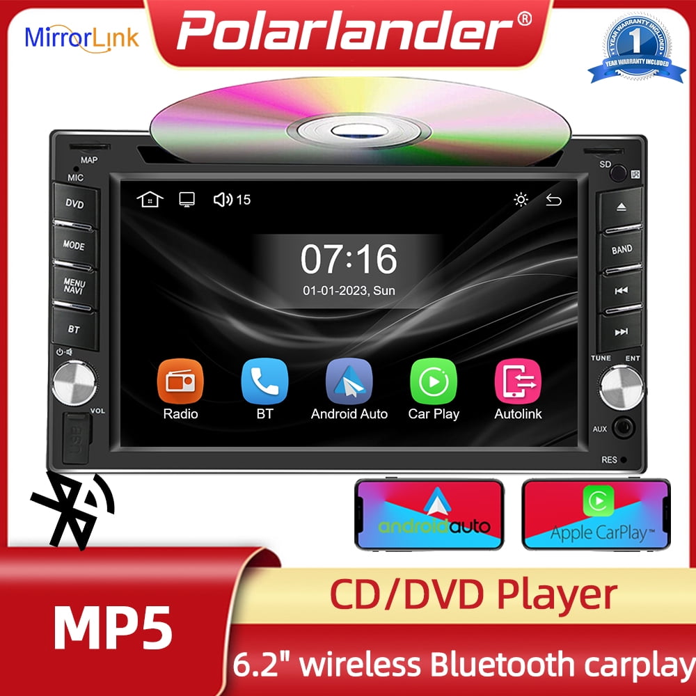 WIth Rear View Camera Multimedia MP3 Player Wireless and Wired CarPlay/Android Auto MirrorLink ...