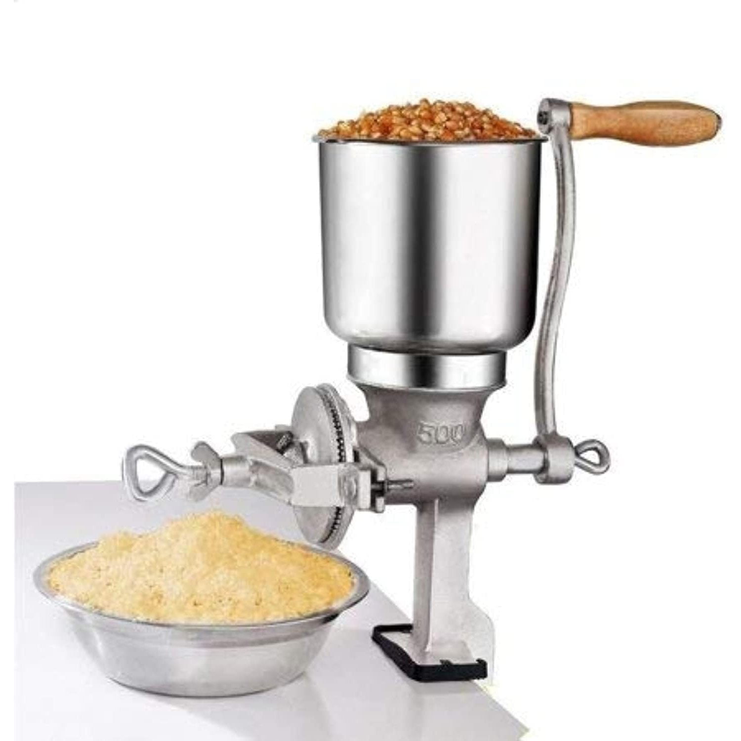 WJBP Hand Crank Grain Mill, Table Clamp Manual Corn Grain Grinder Cast ...