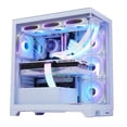 WJCOOLMAN Prism Pro White Gaming PC Case, Panoramic Dual-Side Tempered ...