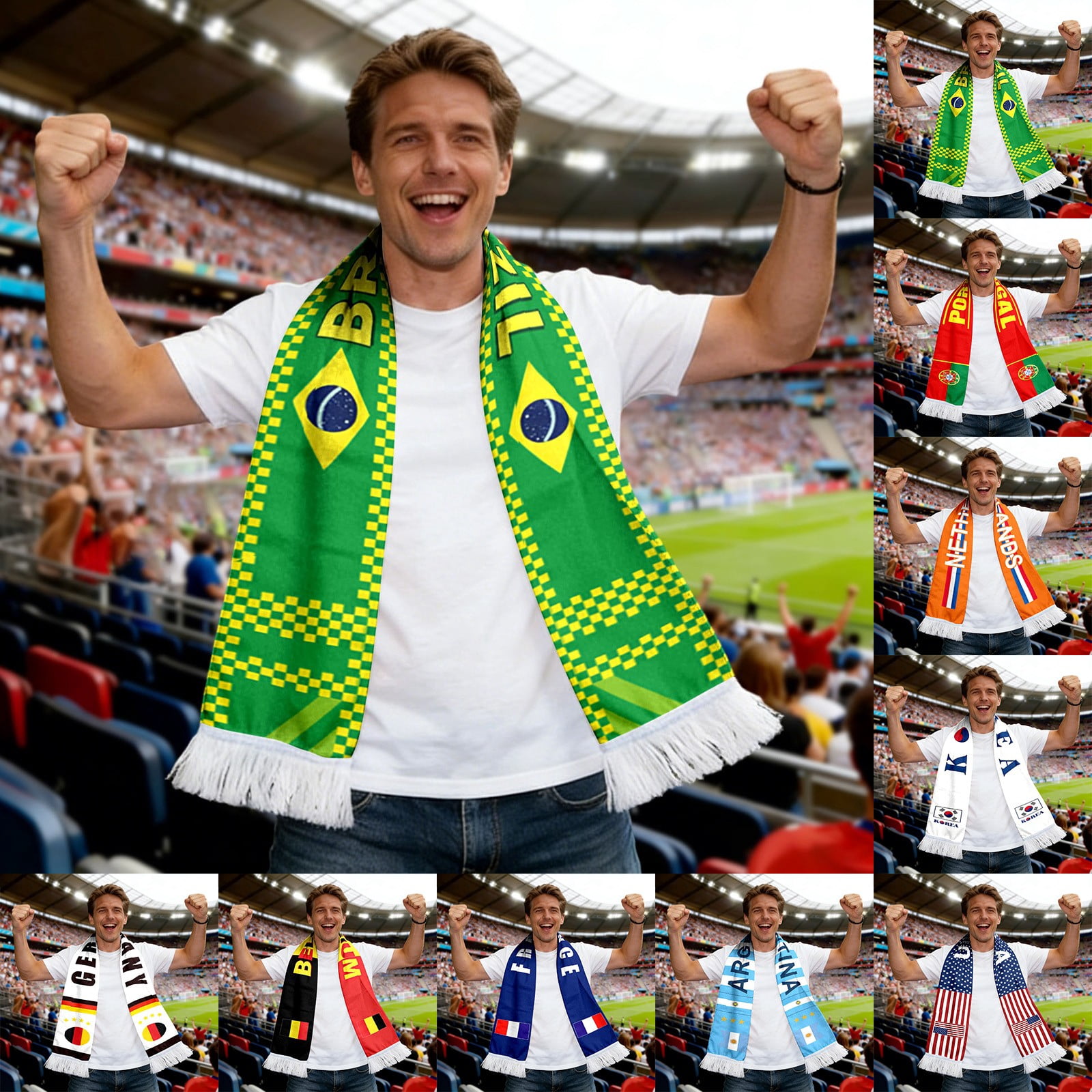 WJJIAO World Soccer Celebration 2026 Edition Scarf – Fan Wear for all ...