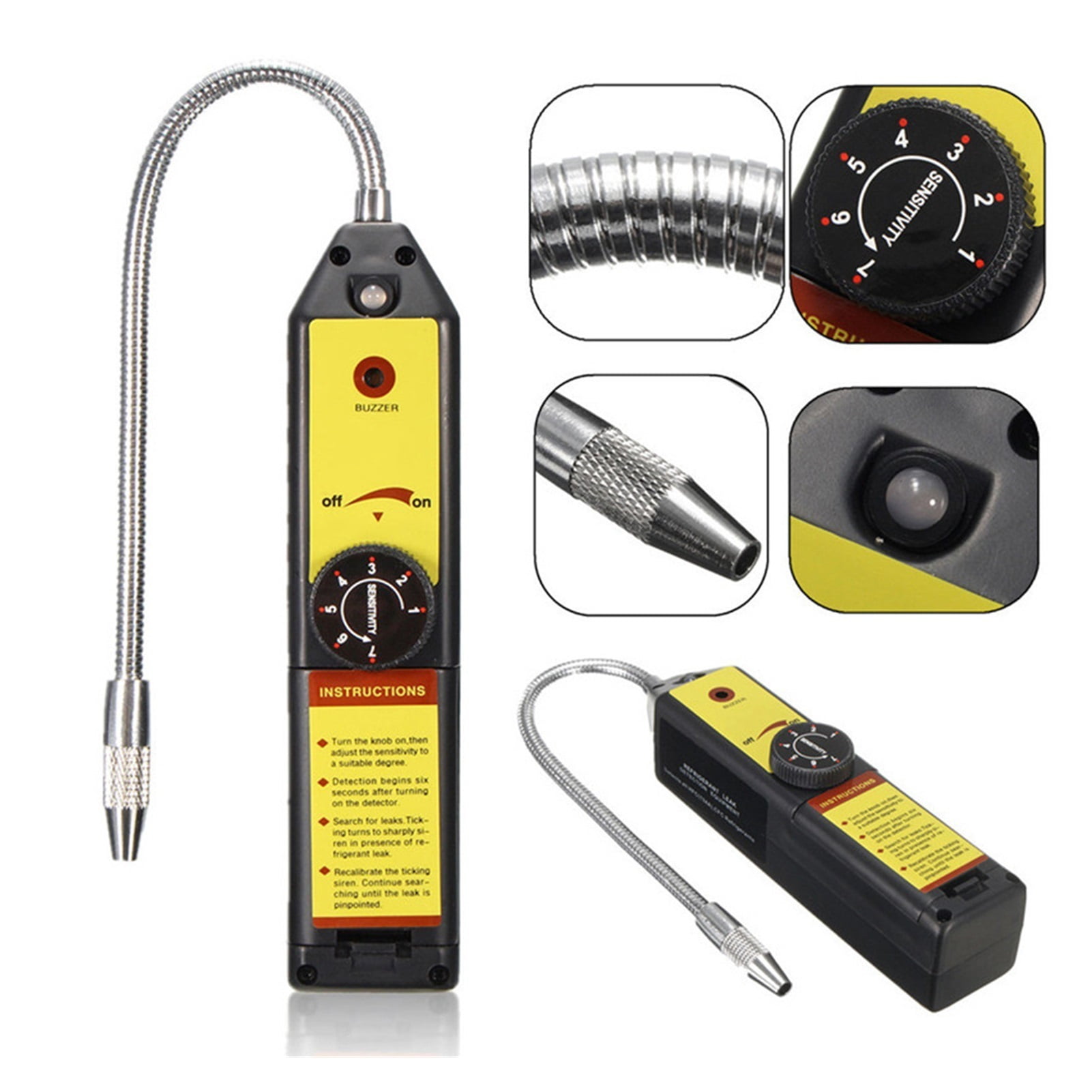 WJL-6000 Freon Leak Detector Halogen Leak Detector Refrigerant Gas HVAC ...