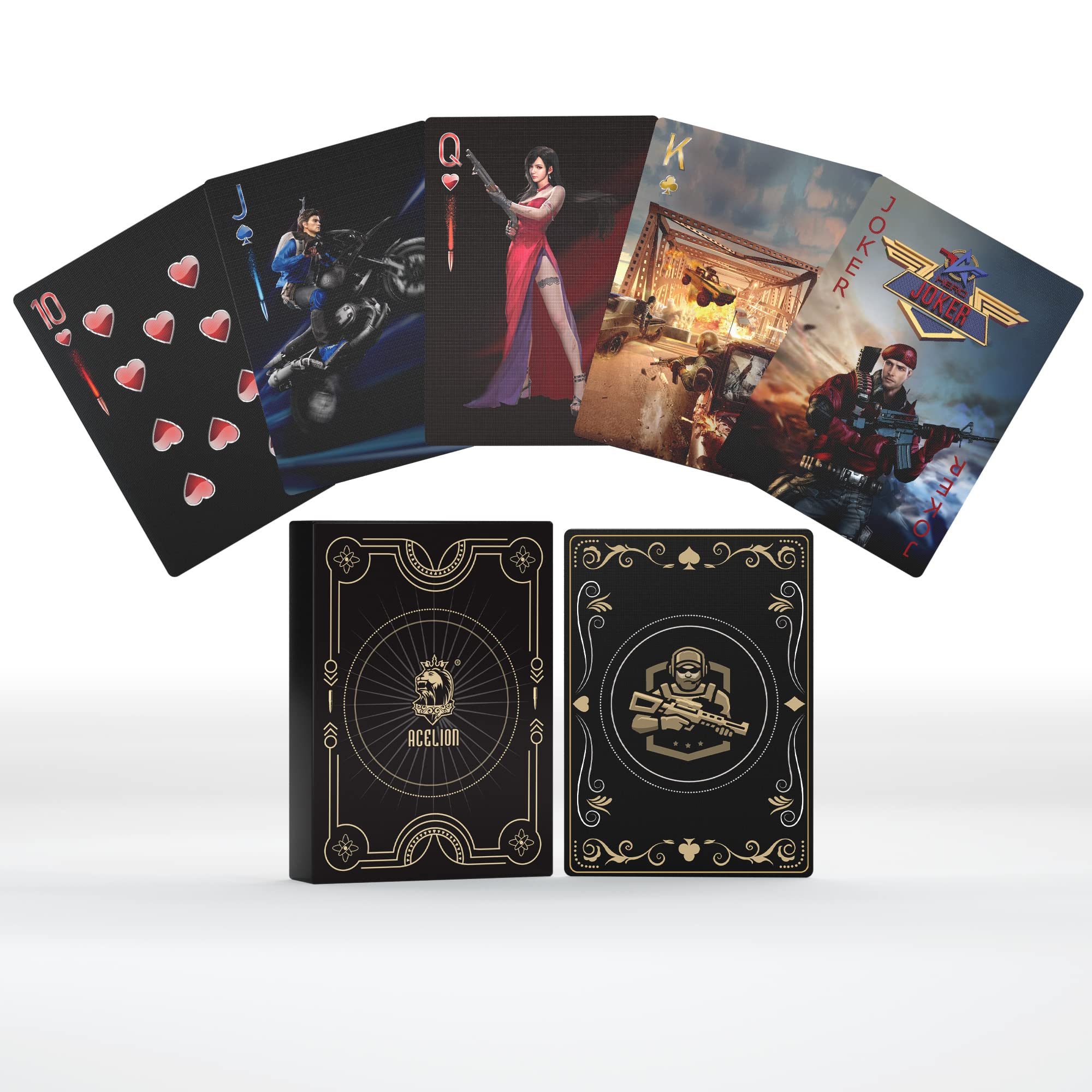 WJPC Warrior Gold Playing Cards with Gift Box, Deck of Cards, Poker Cards for Kids & Adults ...