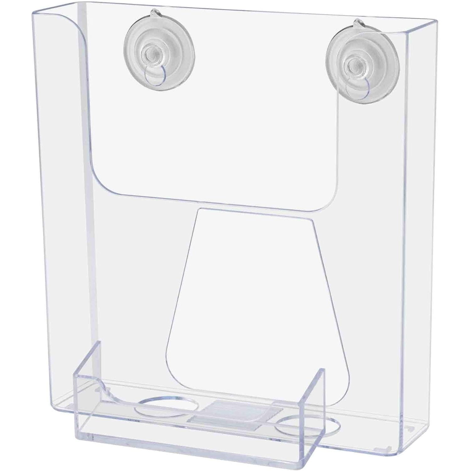 WJSP Suction Cup 6" Brochure Holder Bifold Caddy Window or Glass Mount ...