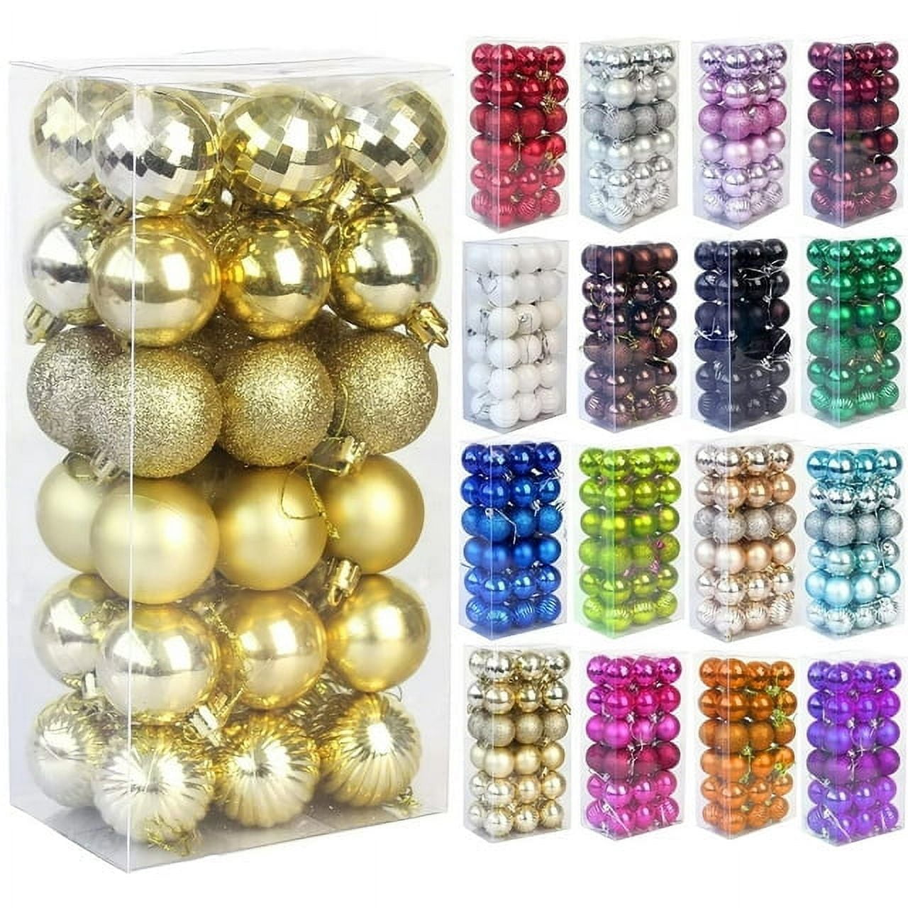 WJSXC 36Pcs Christmas Tree Ball Bauble Hanging Home Party Ornament ...