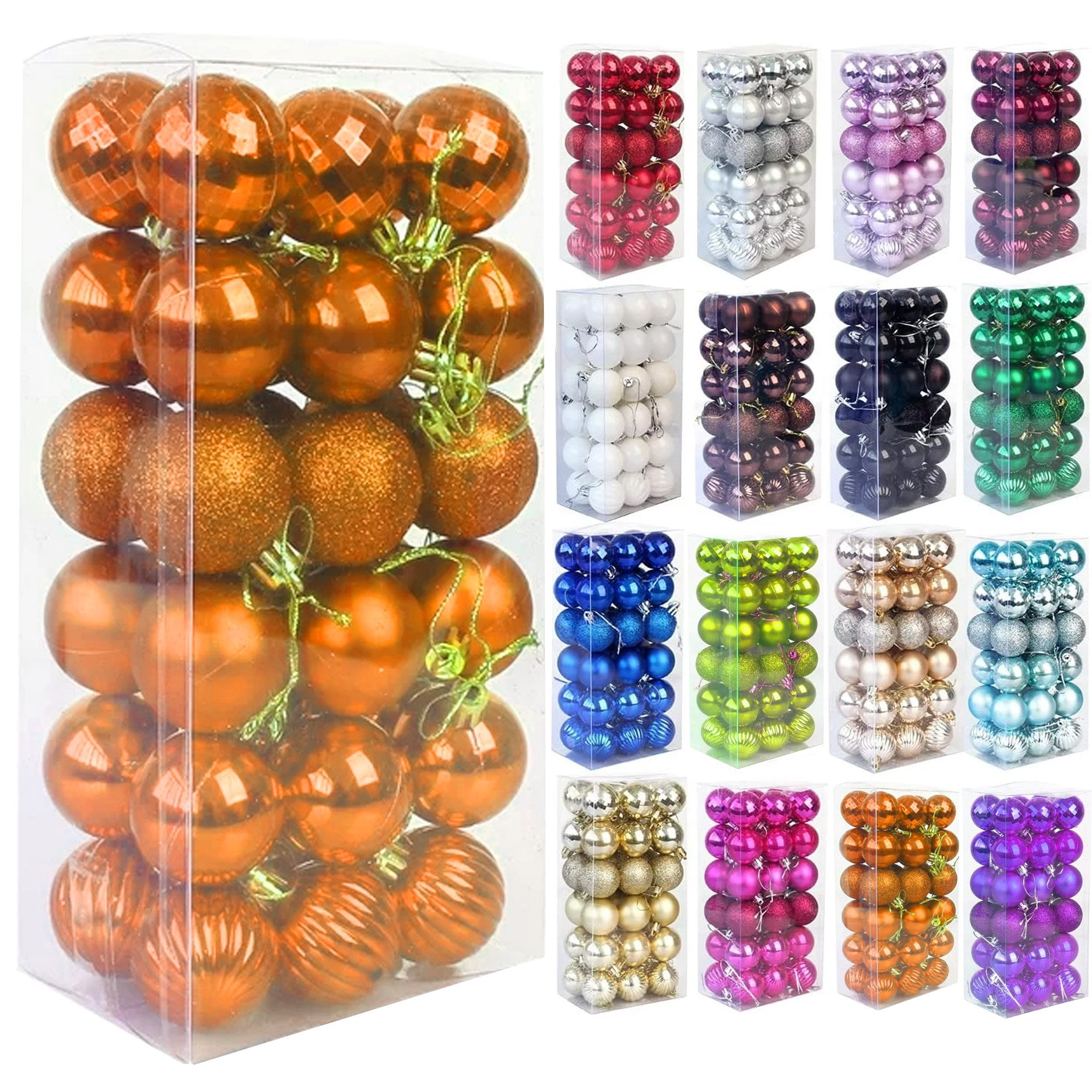 WJSXC 36Pcs Christmas Xmas Tree Ball Bauble Hanging Home Party Ornament ...