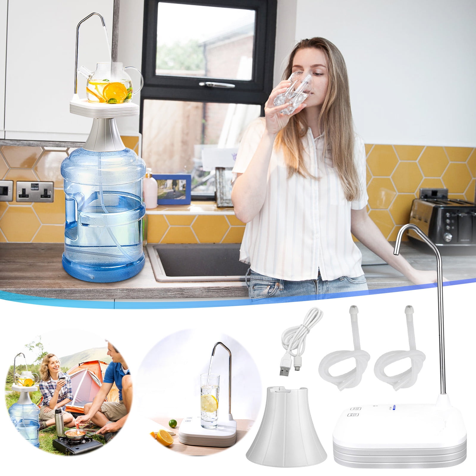 WJSXC Electric Barreled Water Pump, Desktop Type, Household Desktop ...