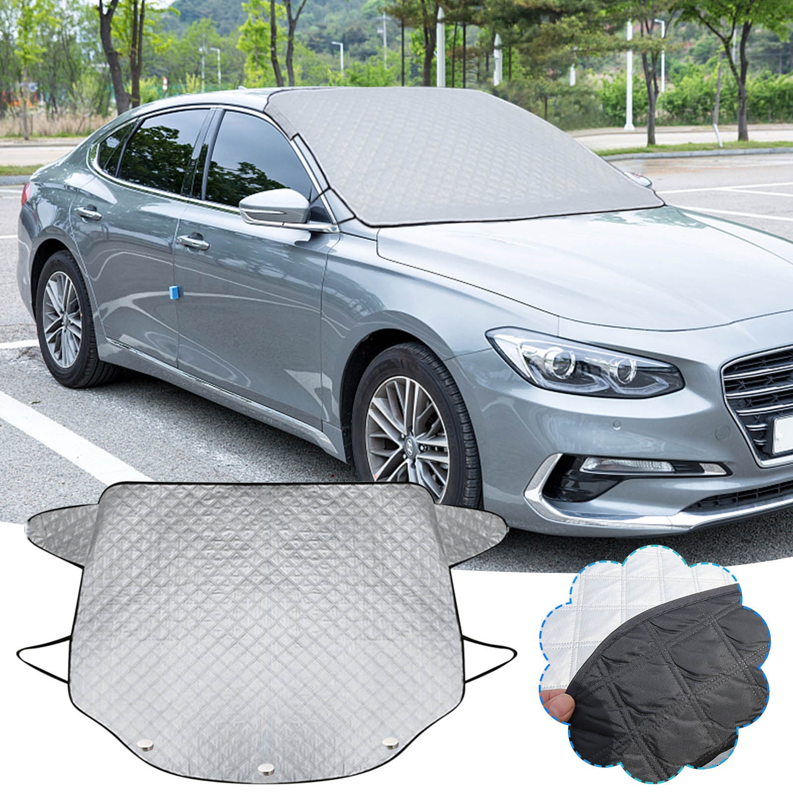 WJSXC New Car Sun Visor Sun Visor Sunscreen Heat Insulation Front ...