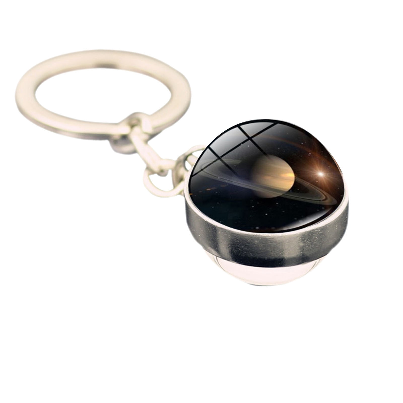 WJiadz Keychains,Solar System Milk y Way Nebula Double Sided Glass Ball ...