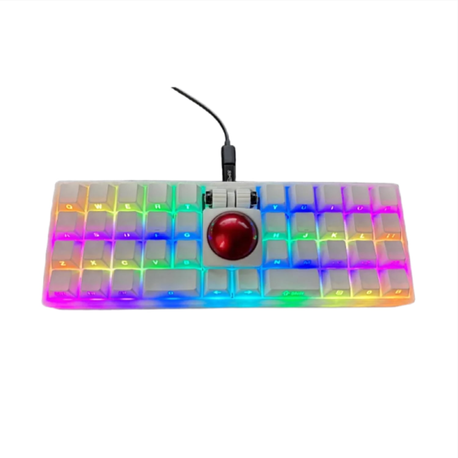 WK 40 BALL Small Configuration Trackball Keyboard Supports Via Key ...