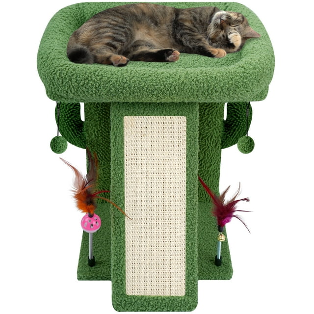 WK Indoor Cat Tree House, Pet Kitten Climbing Tower with Condo, Scratch ...