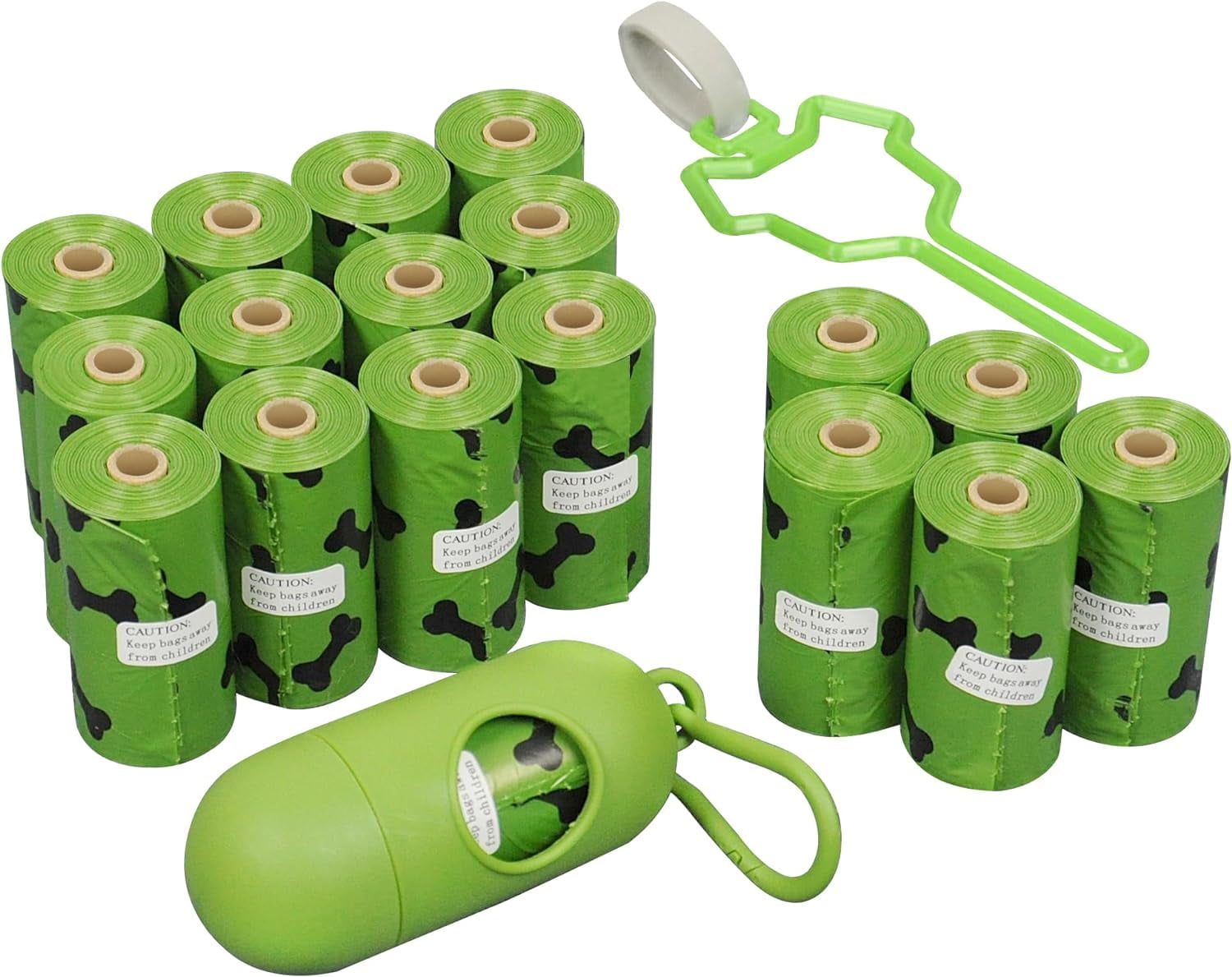WK Leak-Proof Dog Waste Bags with Dispenser - 18 Refill Rolls, 270 ...