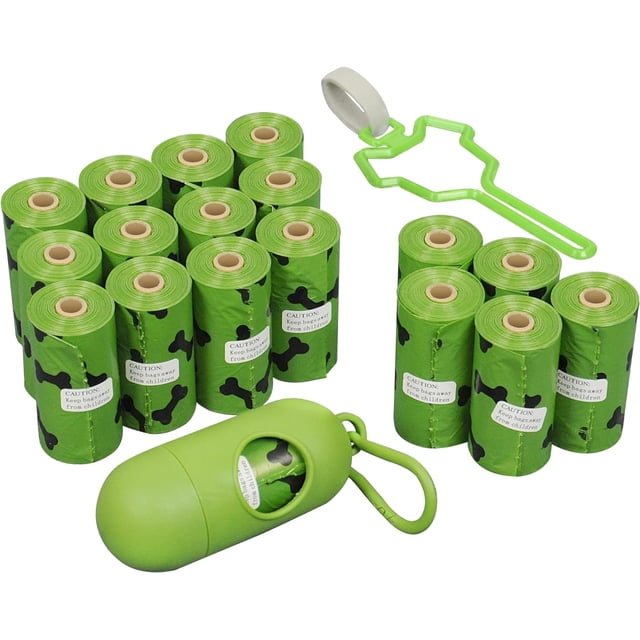 WK Leak-Proof Dog Waste Bags with Dispenser - 18 Refill Rolls, 270 ...